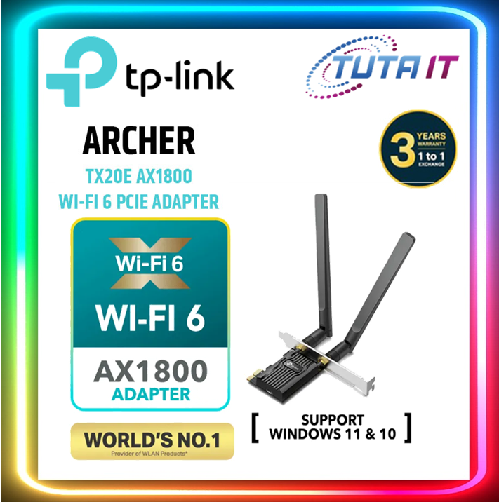 TP-Link Archer TX20E AX1800 Wi-Fi 6 Bluetooth 5.2 PCIe Adapter | Lazada