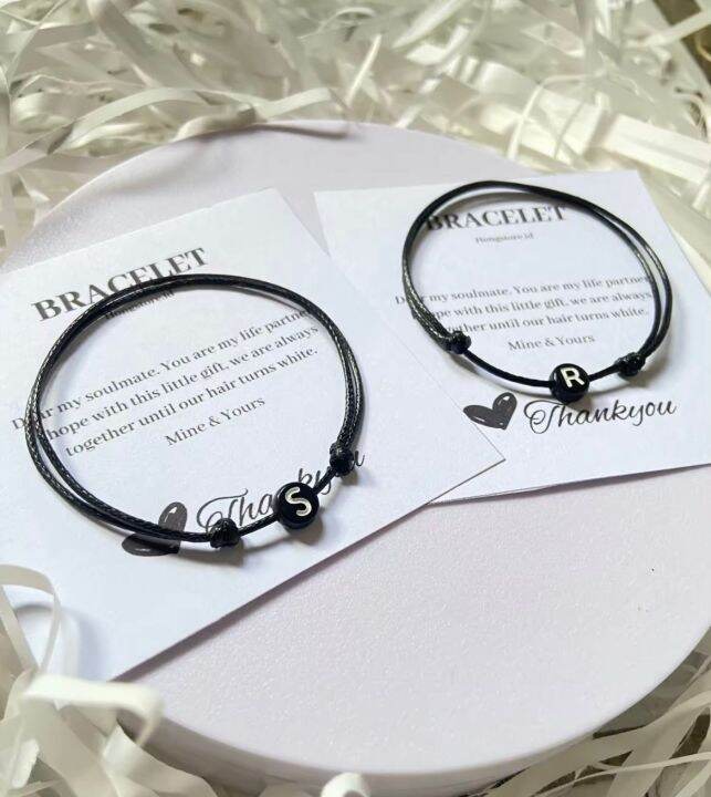 Gelang Huruf Inisial Nama A-Z Geser / Gelang Persahabatan | Lazada ...