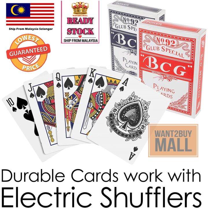 🇲🇾 🏆 BCG Glub Special No.92 Casino Poker Magic Playing Card 52 + 2 ...