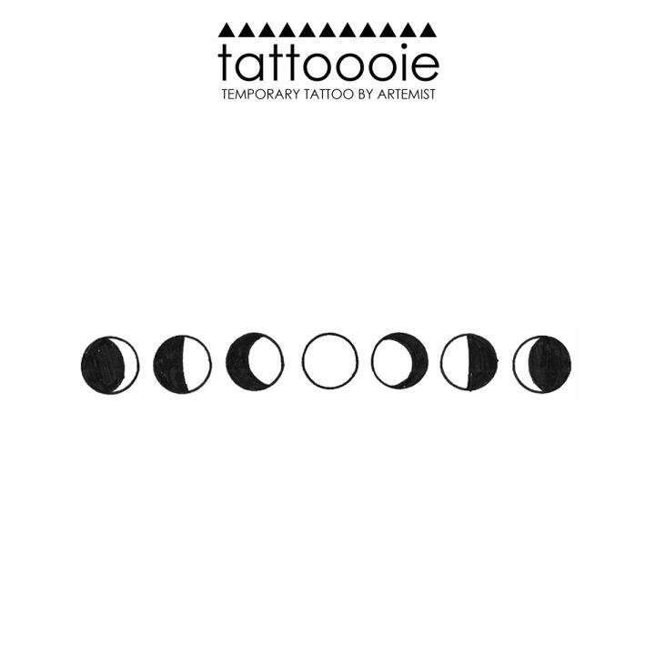 Moon Phases Tattoo White Ink