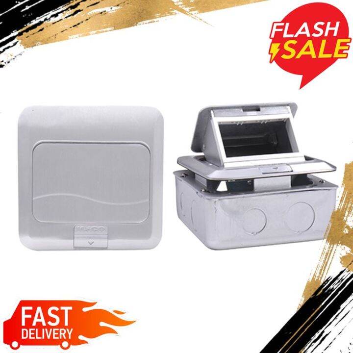 ((ขายดี)) เต้ารับฝังพื้นอลูมิเนียม (ใช้กับรุ่น PANASONIC) HACO รุ่น HACO-HPU-1AM/P สีอลูมิเนียม ...