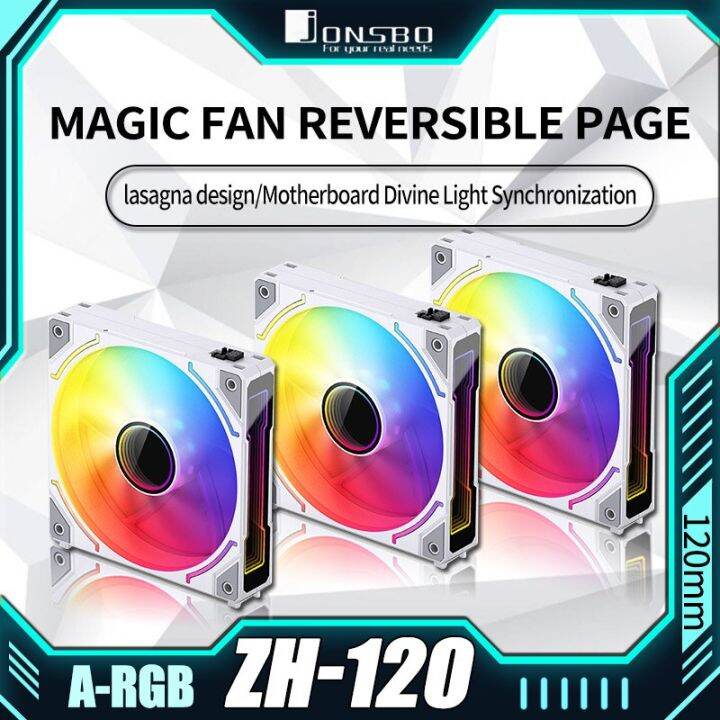 JONSBO ZH-120 3In1 CPU Cooling Reverse PC Computer Case ARGB Magic Fans ...