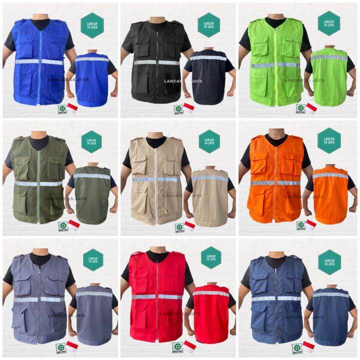 Rompi Safety Rompi Proyek Rompi Kerja Lapangan Outerwear - Rompi ...