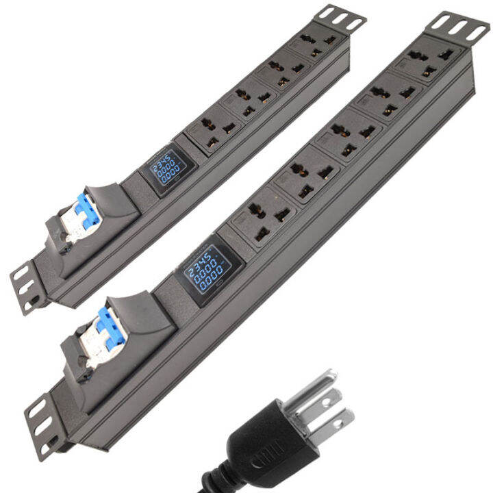 PDU Power Distribution Unit Network Cabinet Rack Power strip 16A 3500W Universal Outlet Dual ...