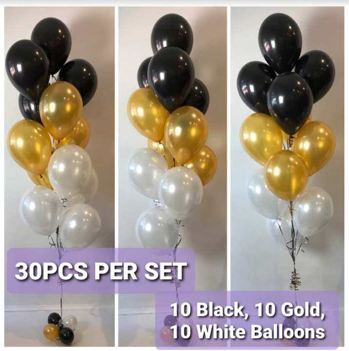 Tri Color Metallic Balloons (10 pcs for each color per pack) | Lazada PH