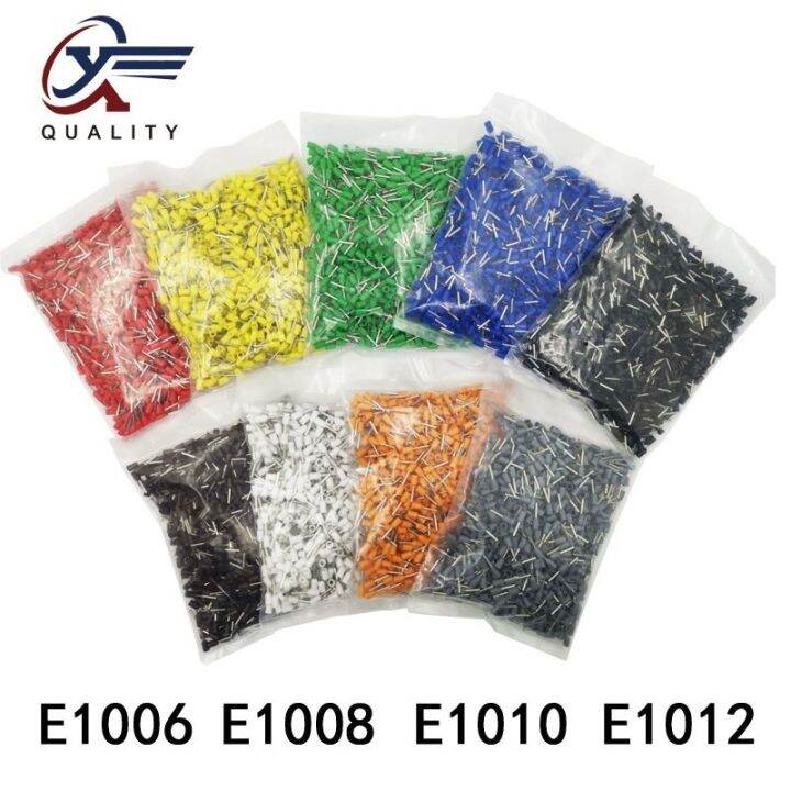 [XIE CHENG] 1000pcs/Pack E1008 Insulated Cord End Terminal Crimp ...