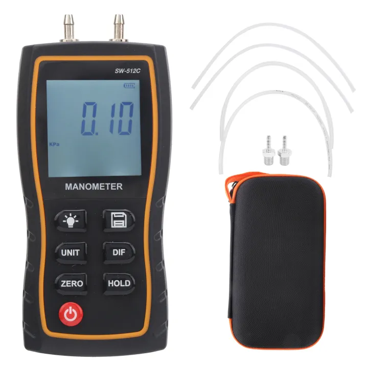 SW‑512C Digital Manometer High Accuracy HVAC Differential Air Pressure ...