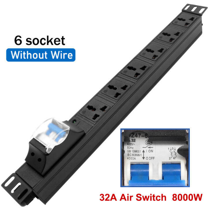 Rack Mount Pdu Power Distribution Unit Power Strip 6 Socket 16A/32A Air ...