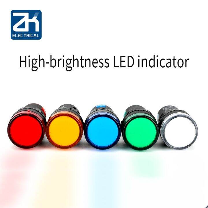 10pcs High-brightness LED power signal light indicator AD16-22DS 220V ...