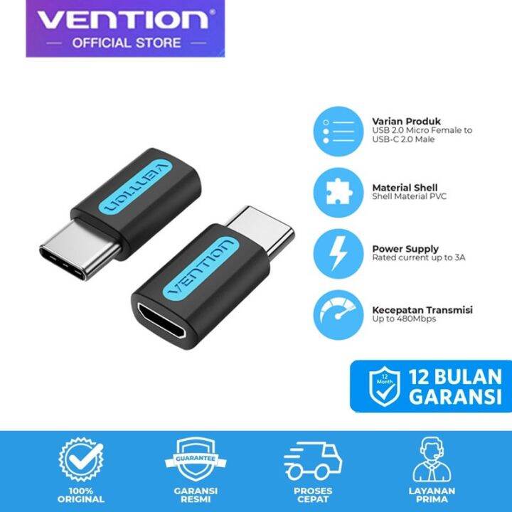 Vention CDX USB Type C Adapter Micro USB Female to USB-C Male Converter ...