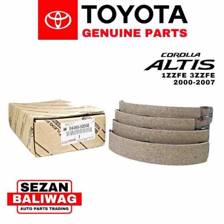 ORIGINAL TOYOTA REAR BRAKE SHOE SET COROLLA ALTIS 2002-2008 04495-52040 ...