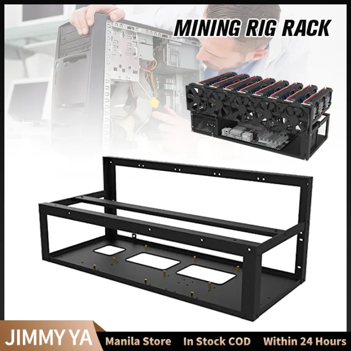 6 To 8 GPU Mining Rig Rack Stackable Open Mining Rig Frame Durable ...