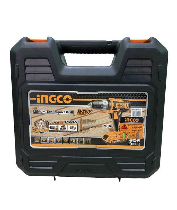INGCO CIDLI200215 สว่านกระแทกไร้สาย 20V (แถมแบต 2.0Ah = 2 ก้อน ...