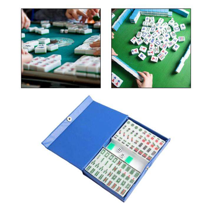 Pelune Chinese Mini Mahjong Set with Carrying Case Table Game Tiles ...