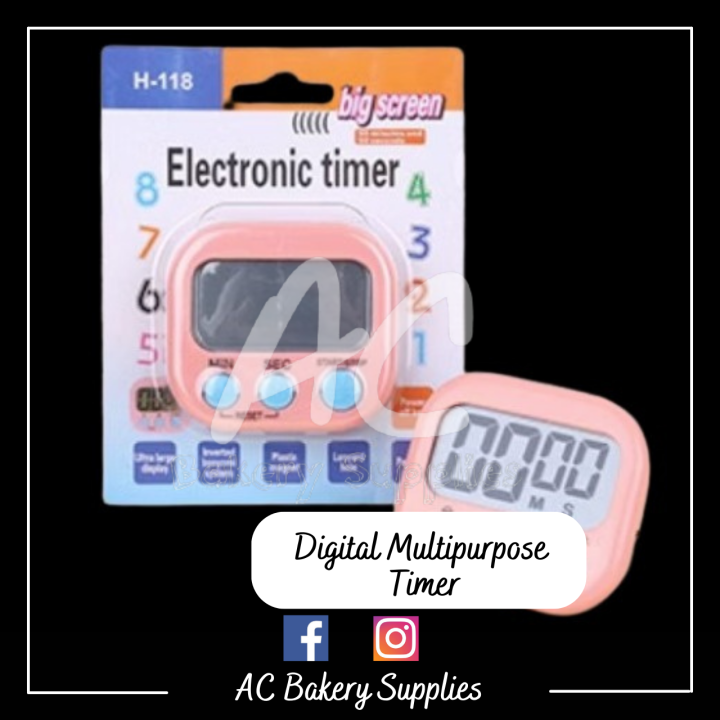 [READY STOCK] Digital Kitchen Timer With Alarm LCD Clock Dapur Baking ...