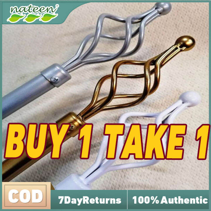 【24 Hours Ship】Buy 1 Take 1 Curtain Rod Hook And Bracket Curtain Rods ...