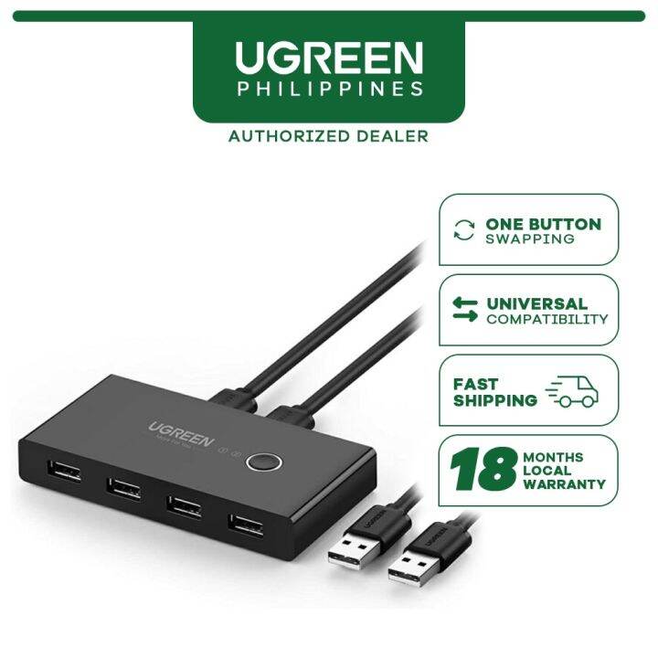 UGREEN 2 In 4 Out USB 2.0 Sharing Switch Box - PH | Lazada PH