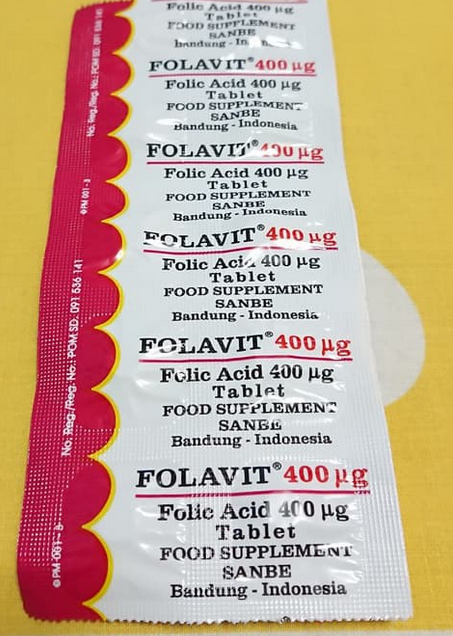Folavit 400mcg per strip isi 10 tablet Folic Acid Asam Folat | Lazada ...
