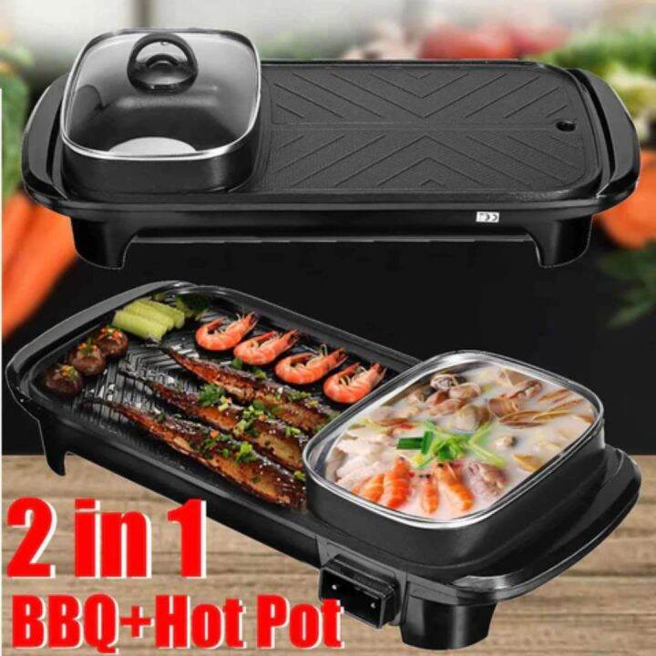 Ninang Auntie’s 2in1 Korean Electric Griller with Hot Pot Rectangular ...