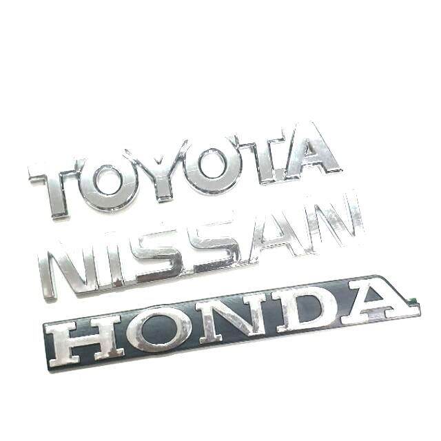 UNIVERSAL CAR EMBLEM TOYOTA, HONDA, MITSUBISHI, HYUNDAI CAR STICKER ...