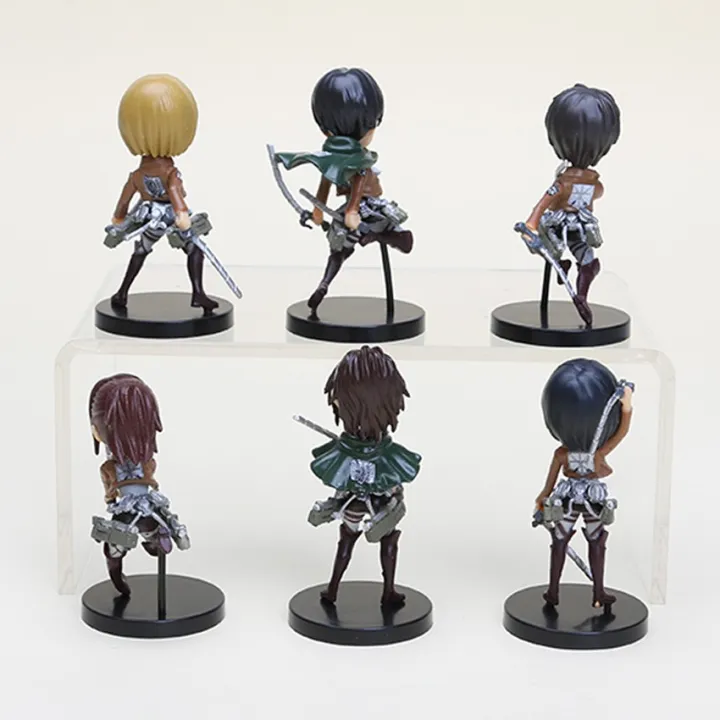 6Pcsset Attack On Titan Mikasa Ackerman Eren Rivaille Armin Arlert ...