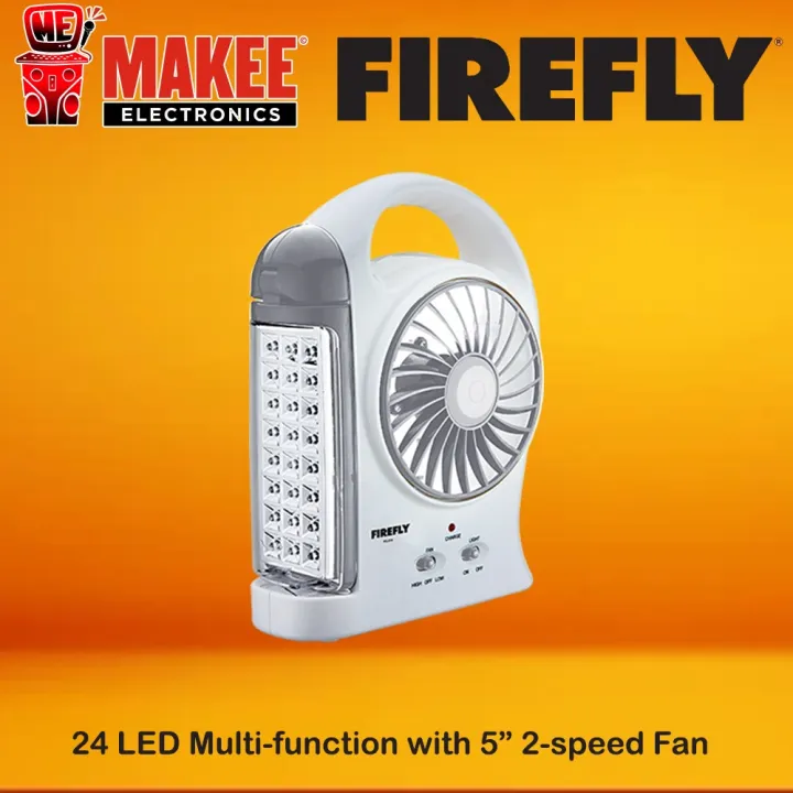 Firefly FEL614 24 LED Multi-function with 5 2-Speed Fan Desk Lamp ...