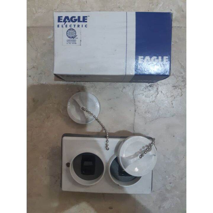 Eagle Weatherproof Outlet / Outdoor Socket with Cover 2 Gang (per set ...