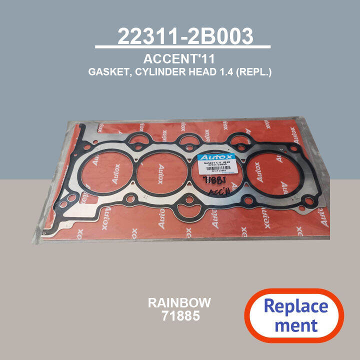 GASKET CYLINDER HEAD 1.4 for ACCENT'11[REPL.]Part#22311-2B003 ...