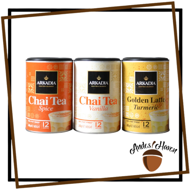 【ARKADIA】Chai Tea/Golden Latte Turmeric Tea - 240G | Lazada