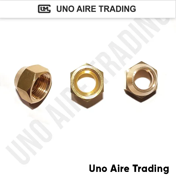 Br Flare Nut 1/4 | 3/8 | 1/2 | 5/8 for Air Conditioning Flared Copper Pipes HVAC Refrigeration ...