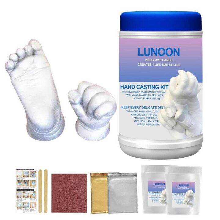 Hands Mold Couples Casting Kit DIY Souvenir Baby Hand Foot Printing ...