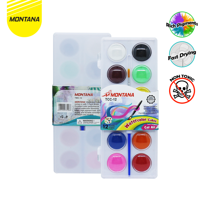 Montana watercolor 12 color/watercolor Montana TWC-12/watercolor cake ...