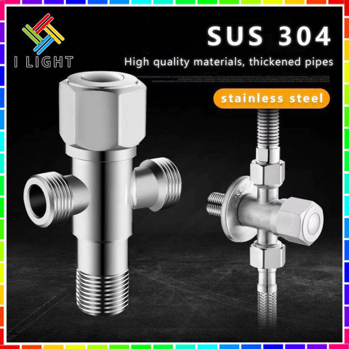 （Fast Delivery）Real 304 Stainless Steel Angle Valve heavy duty two way ...