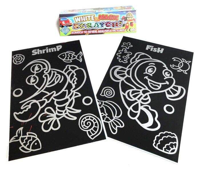 Mainan Edukasi Anak Magic Scratch Mewarnai Dengan Mengukir Gosok Hitam ...