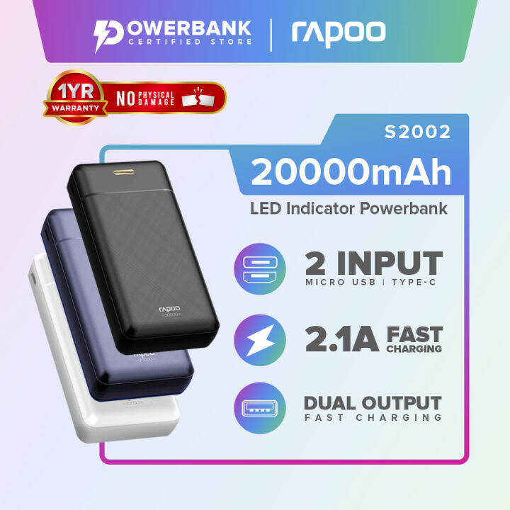 Rapoo S2002 Lithium Polymer Capacity 20000mAh High Quality Fast ...