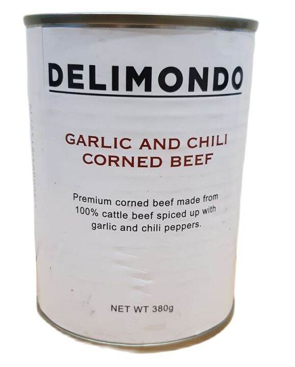 Delimondo Corned Beef - Garlic and Chili Flavor (pack of 1 can x 380 ...