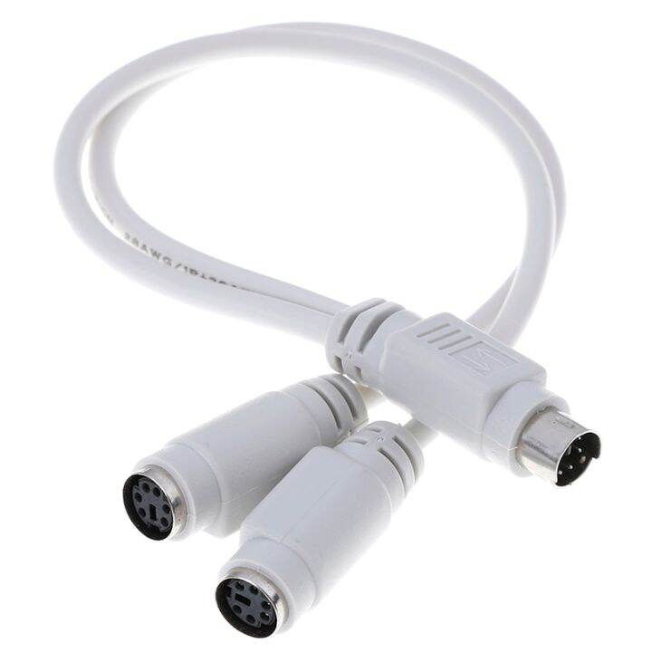 Motherboard PS2 PS/2 Splitter Adapter Cable 6Pin Mini Din Male to 2 ...