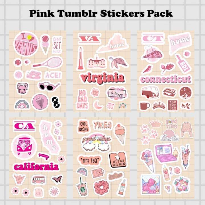 Pink Tumblr Stickers/stiker tumblr pink/stiker tumblr ping /stiker ...