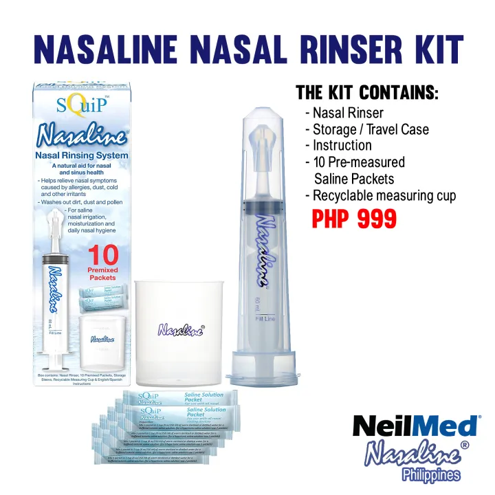 Squip Nasaline Nasal Rinsing System for Nasal Rinse Salt Wash / Nasal ...