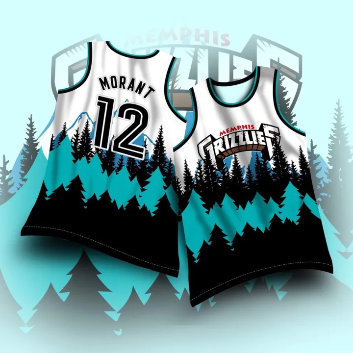 2022ใหม่! เสื้อแข่ง Memphis Grizzlies #12 | เสื้อบาสเก็ตบอลสีเขียว ...
