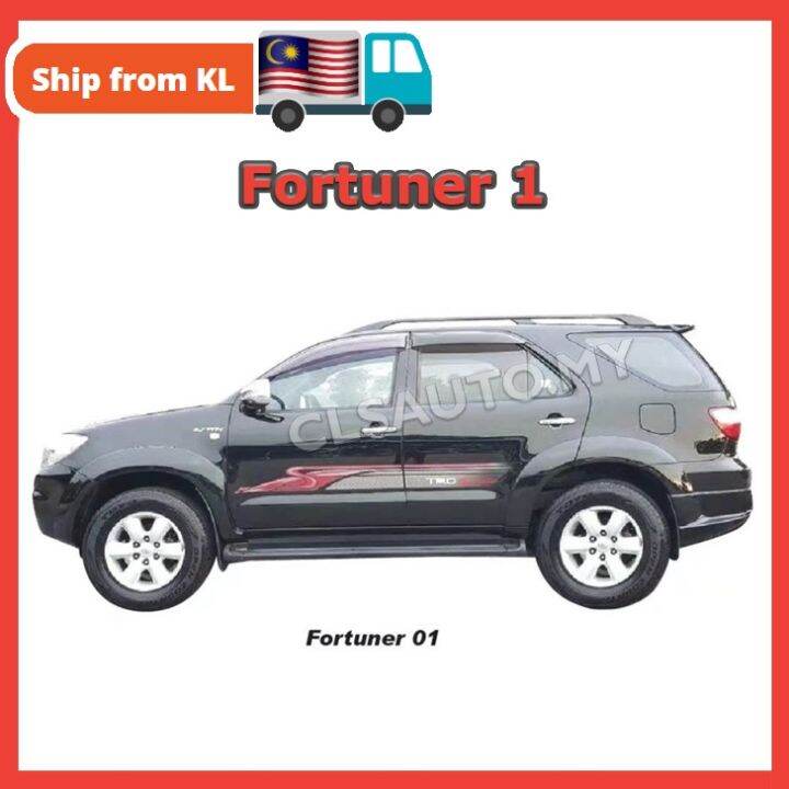 Toyota Fortuner Sticker Design 1 Car Body Side Lining - (1 Set = Kiri ...