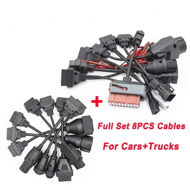 Full Set Car Truck 8 Cables For Scania For Volvo Truck For BMW OBD OBD2 ...