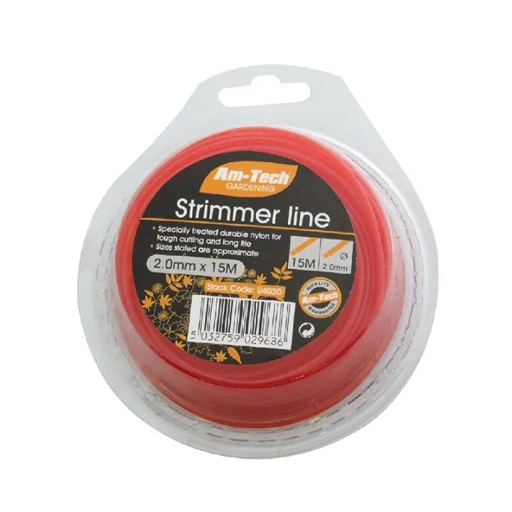 15M * 2Mm Strimmer Line ไนลอนอะไหล่ซ่อมอุปกรณ์เสริมกลางแจ้ง | Lazada.co.th