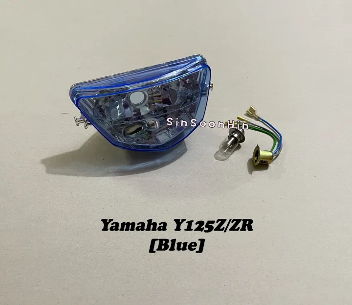 Yamaha Y125Z Y125ZR Head Lamp Diamond Eye BLUE [Free Bulb & Socket ...