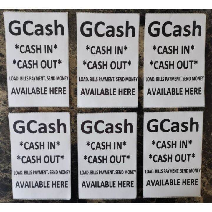 GCash Cash In Cash Out Signage - Quality Thermal Sticker | Lazada PH