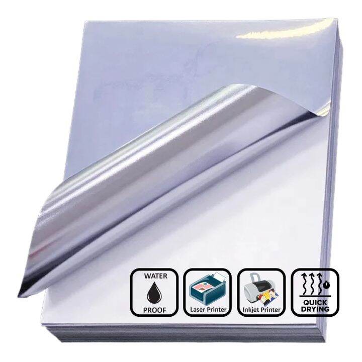See-D Labels สติ๊กเกอร์พลาสติกสีเงิน Glossy Silver Vinyl Label ใช้ได้ ...