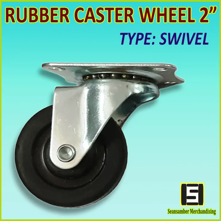 Caster Wheel Rubber 2 Inches Swivel/Fixed/Swivel with Brake | Lazada PH