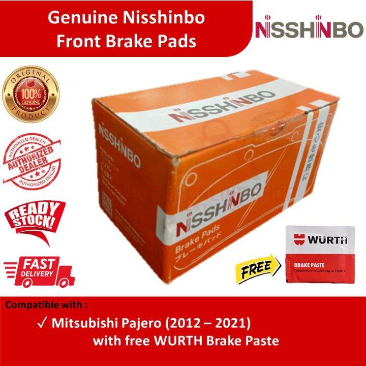 Genuine Nisshinbo Front Brake Pads for Mitsubishi Pajero (2012 - 2021) | Lazada PH