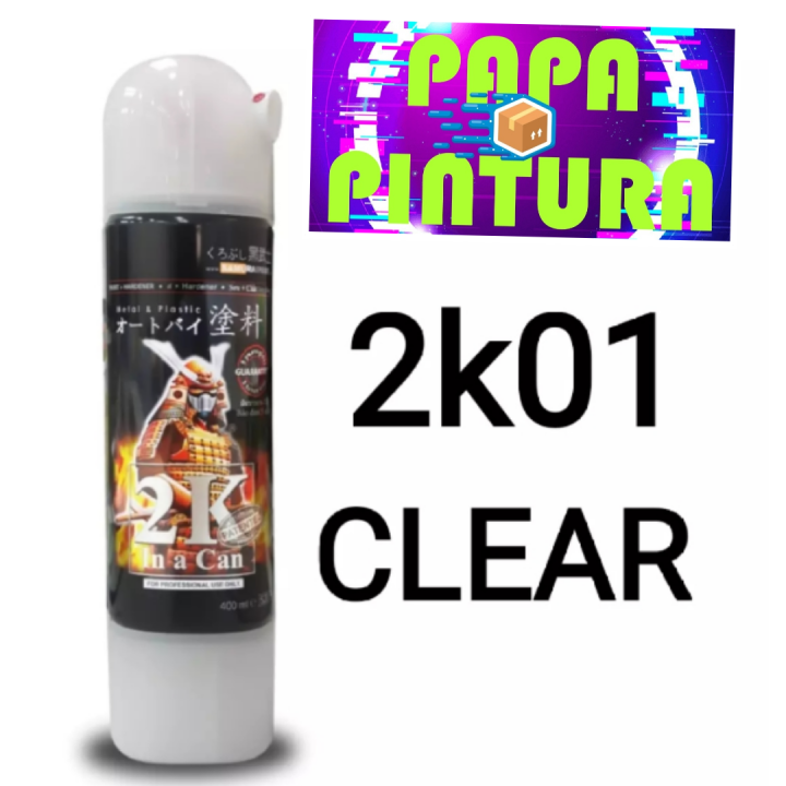 SAMURAI SPRAY PAINT CLEAR TOP COAT GLOSSY 2K01 ( 2K IN A CAN ) 400ML | Lazada PH
