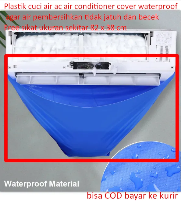 Plastik cuci air ac air conditioner cover waterproof agar air ...